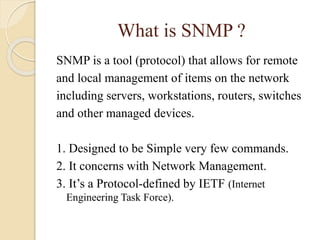 Simple Network Management Protocol | PPTX