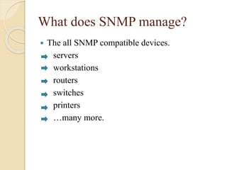 Simple Network Management Protocol | PPTX