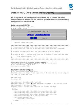 FreeBSD Traffic Monitoring | PDF