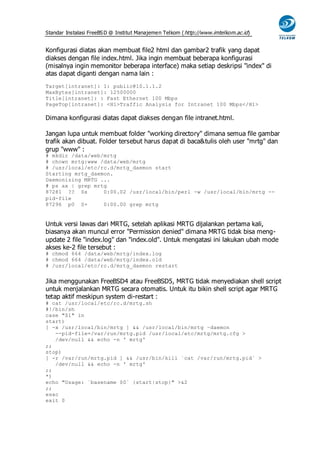 FreeBSD Traffic Monitoring | PDF