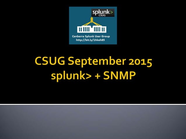 SNMP and splunk | PPTX