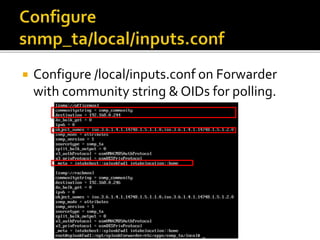 SNMP and splunk | PPTX