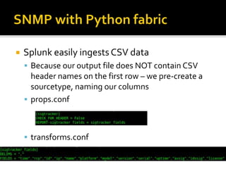 SNMP and splunk | PPTX