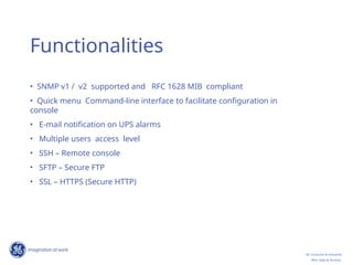 SnmpCards Presentation FOR UPS GENERAL GE.ppt