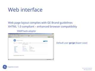 SnmpCards Presentation FOR UPS GENERAL GE.ppt