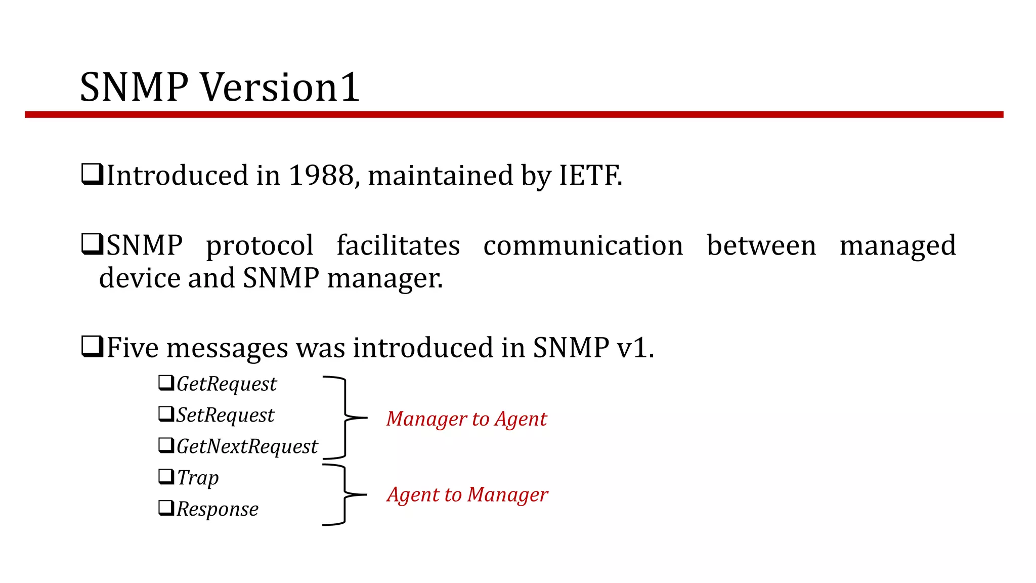 Simple Network Management Protocol | PPTX
