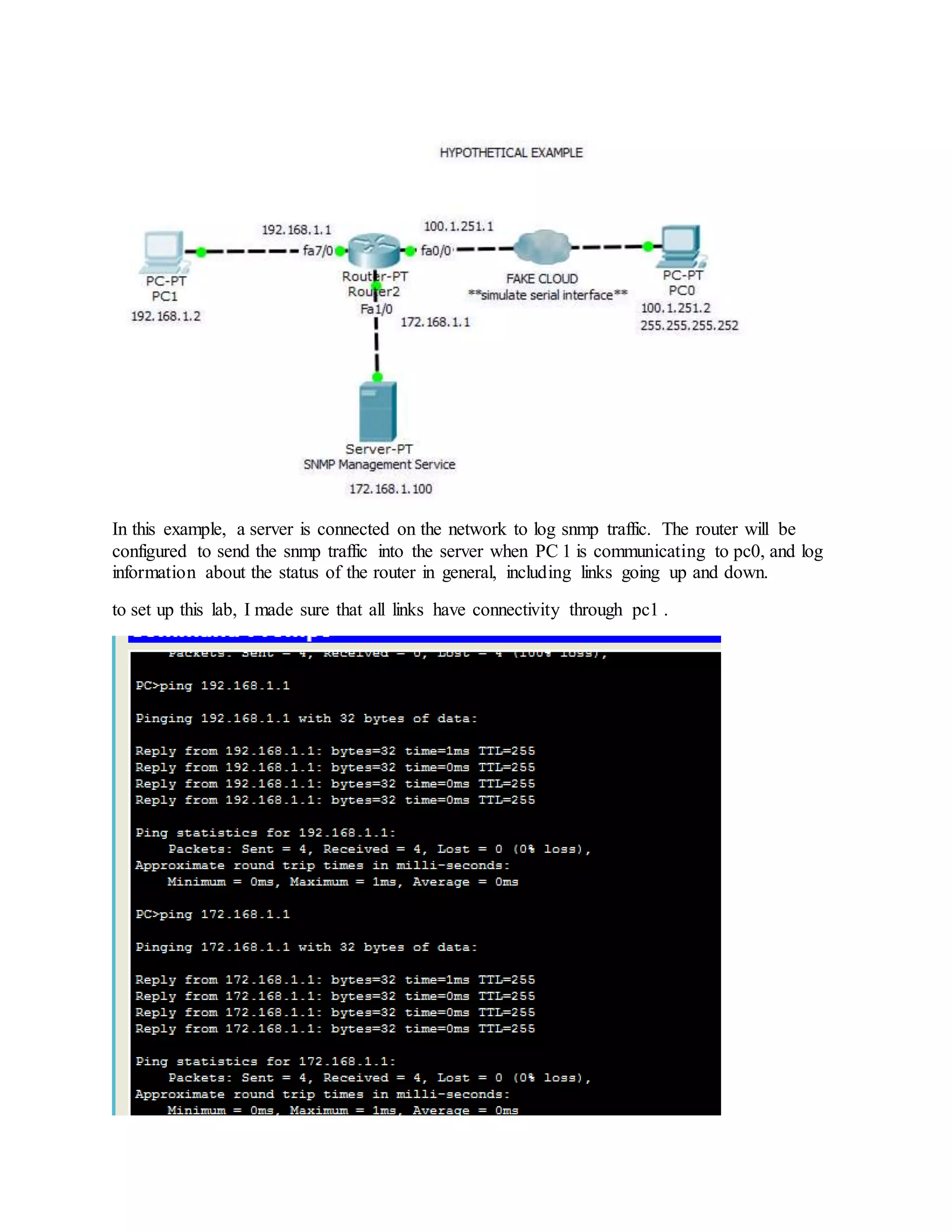 Packet Tracer: SNMP, Netflow, Sys-log | DOCX