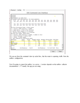 Packet Tracer: SNMP, Netflow, Sys-log | DOCX
