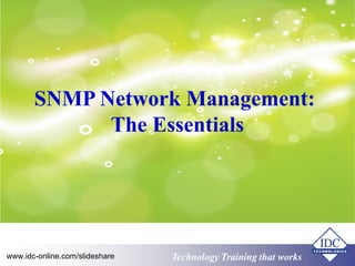 SNMP Network Management the Essentials | PPT