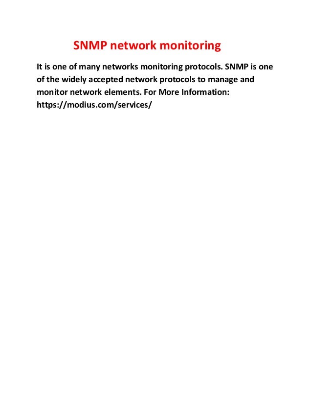 SNMP network monitoring | PDF