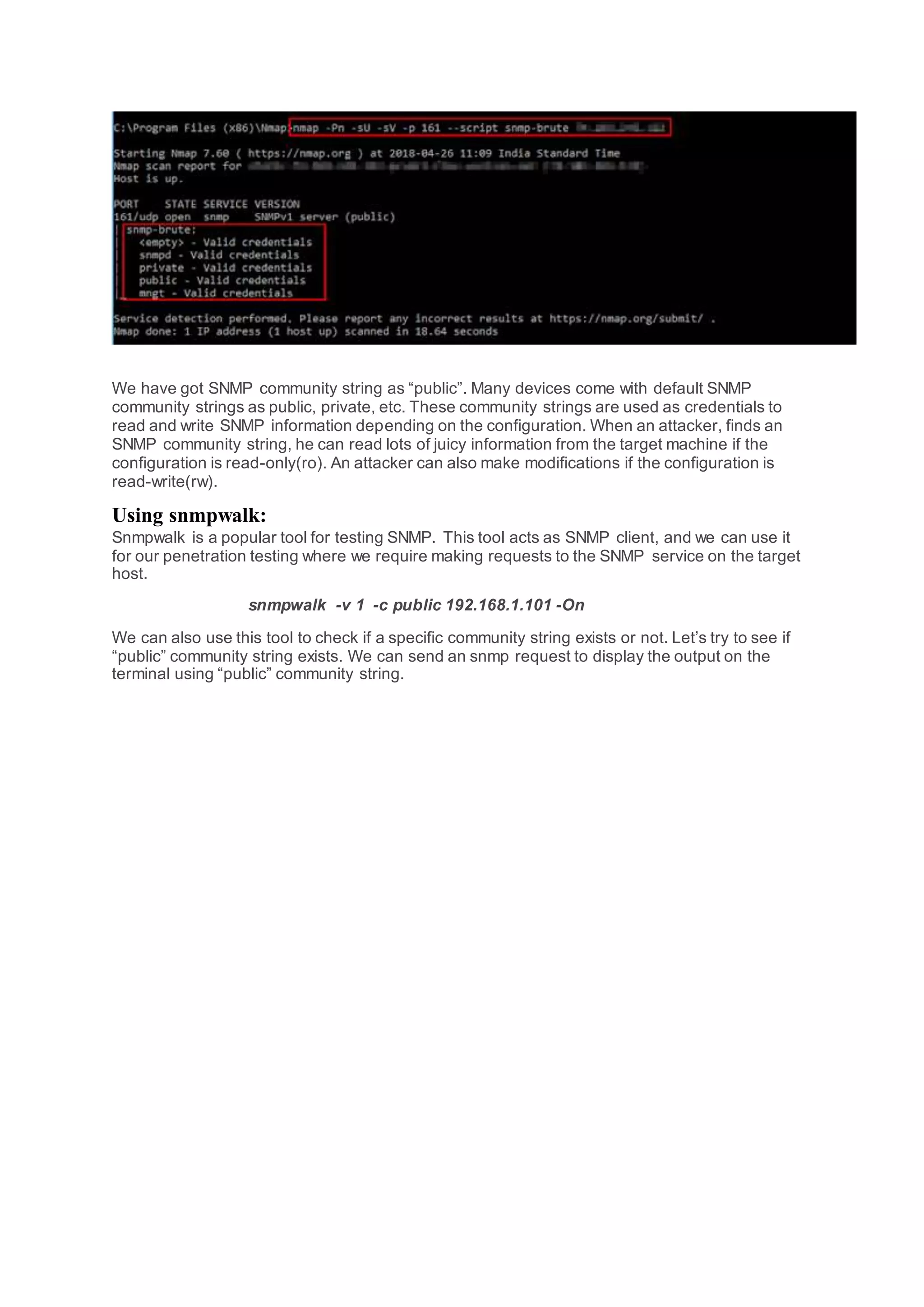 Snmp vulnerability assessment | PDF