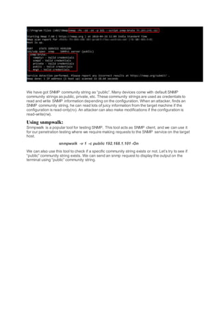 Snmp vulnerability assessment | PDF