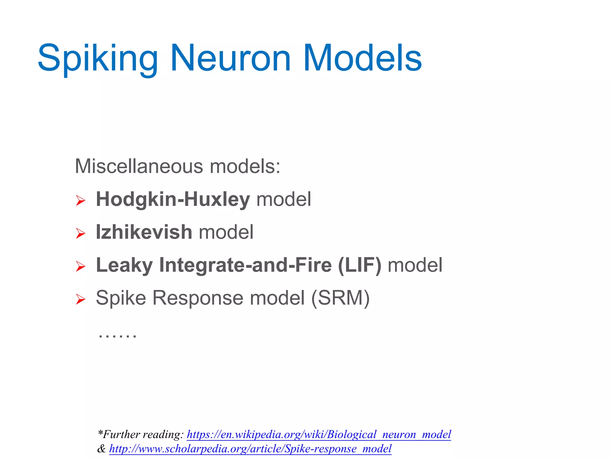 Introduction to Spiking Neural Networks: From a Computational Neuroscience perspective | PPTX