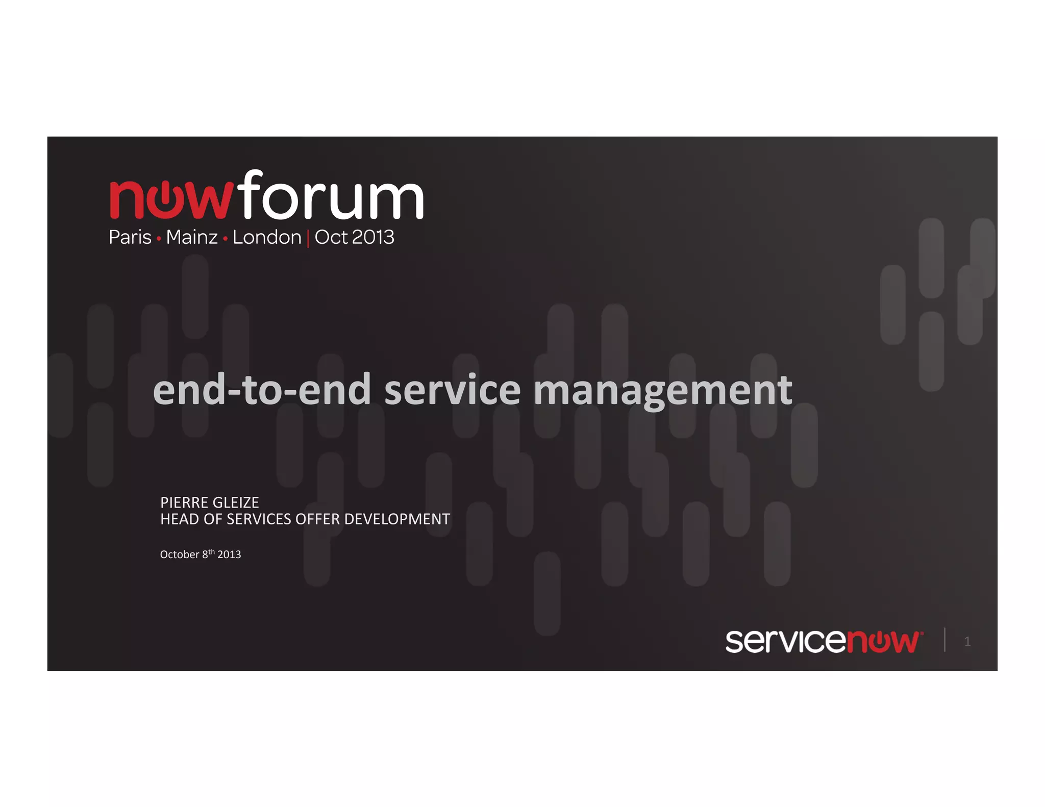 end-to-end service management with ServiceNow (English) | PDF