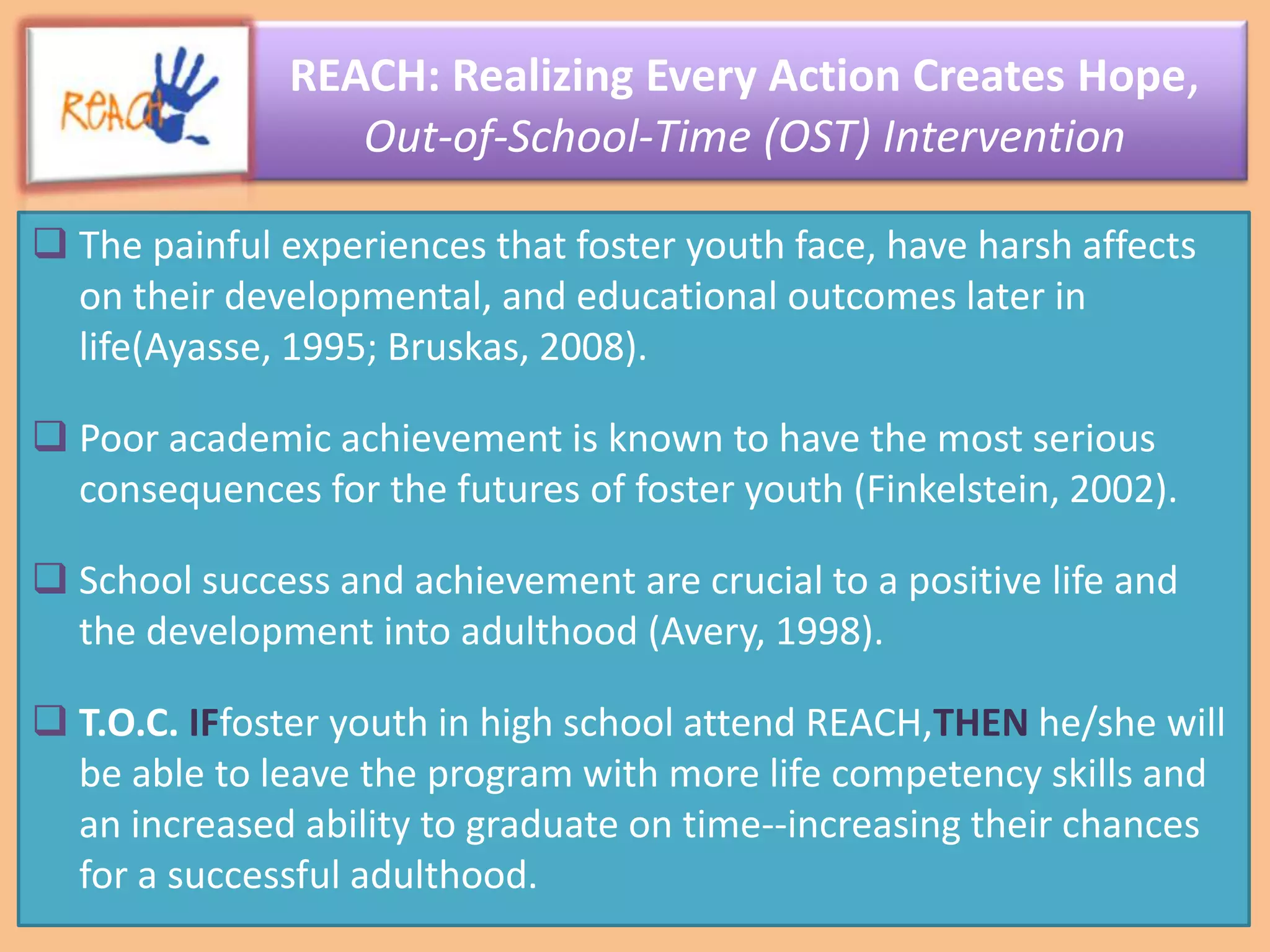 Theory of Change for REACH | PPTX