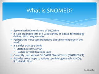 An Introduction to SNOMED CT | PPTX