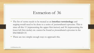 Snomed ct worked example dental interface terminology | PDF