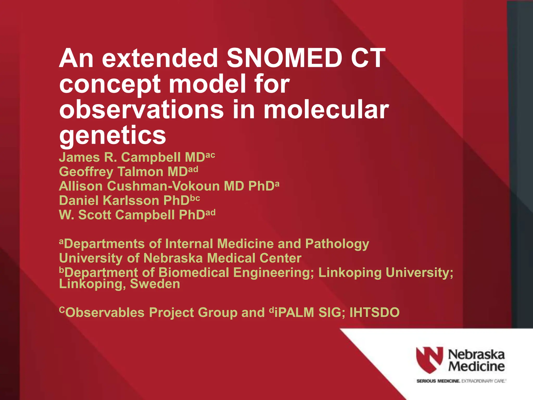 SNOMED CT concept model for molecular pathology_final.pptx | Genetics | Science