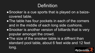 Snooker | PPTX