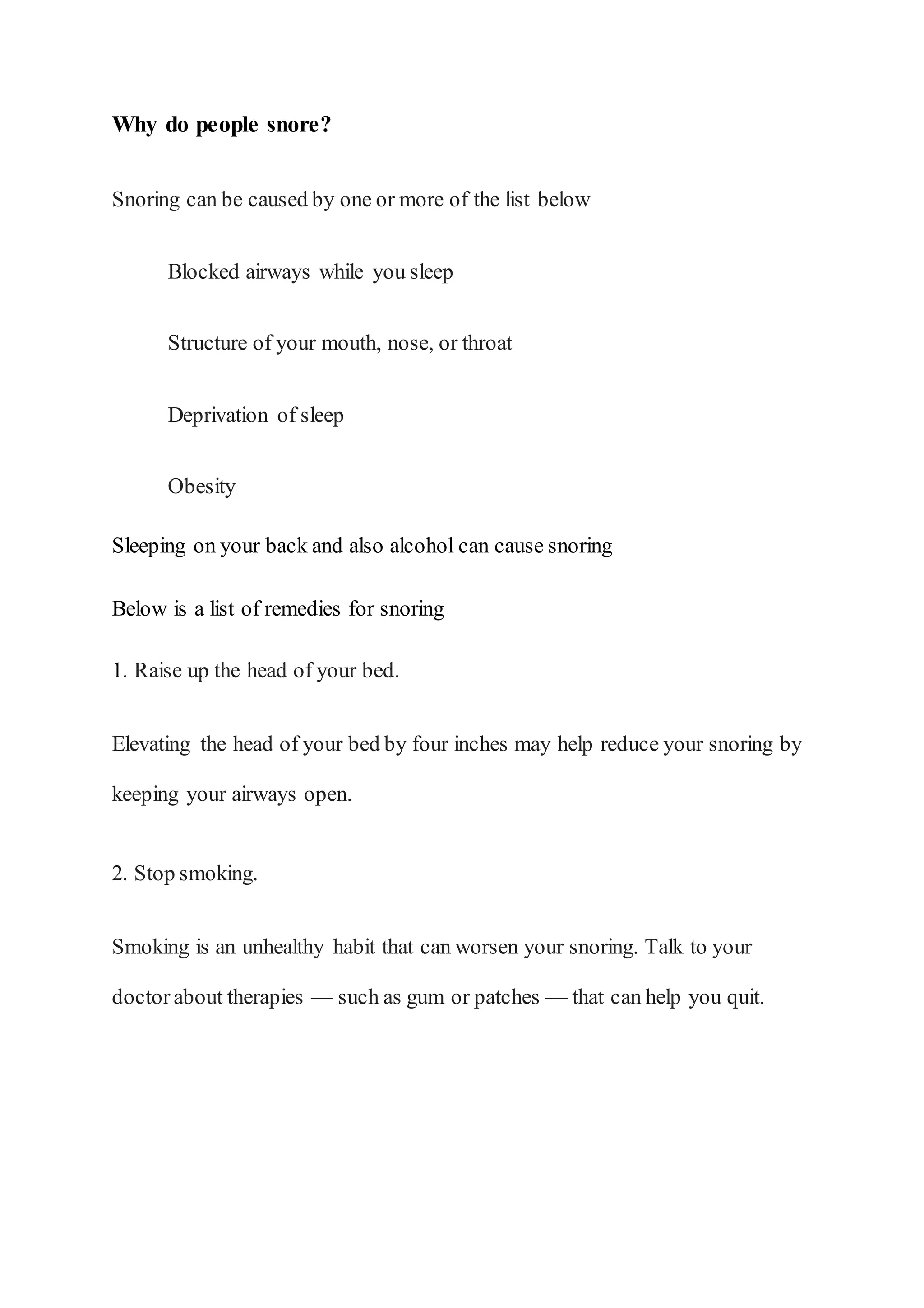 Why do people snore | PDF