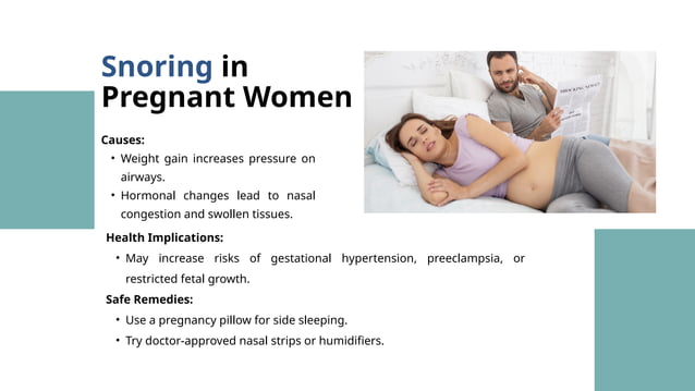 Snoring - Causes, Role of Sleeping Positions and Remedies | PPTX