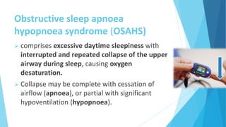 Snoring and Obstructive Sleep Apnoea by Pamudith Karunaratne | PPTX