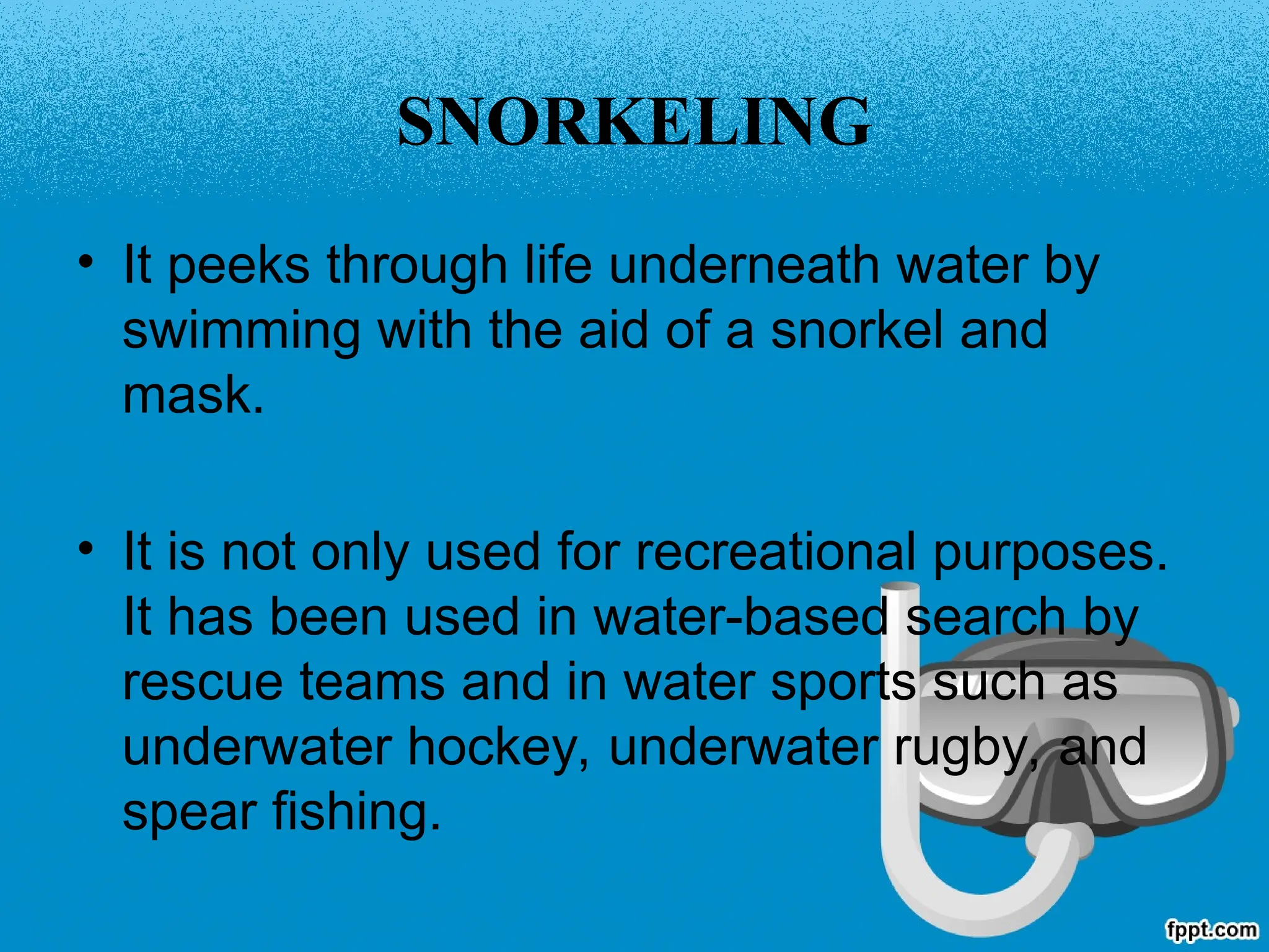 SNORKELING-PPT.ppt Physical Education and Health | PPT