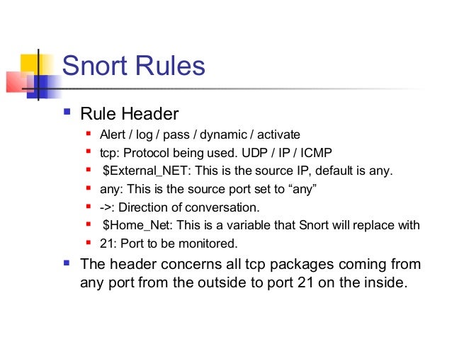 Snort rules examples - doppals