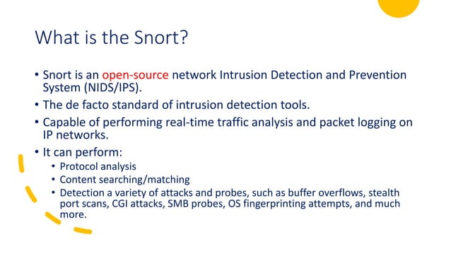 Introduction to Snort | PPTX | Computer Networking | Computing
