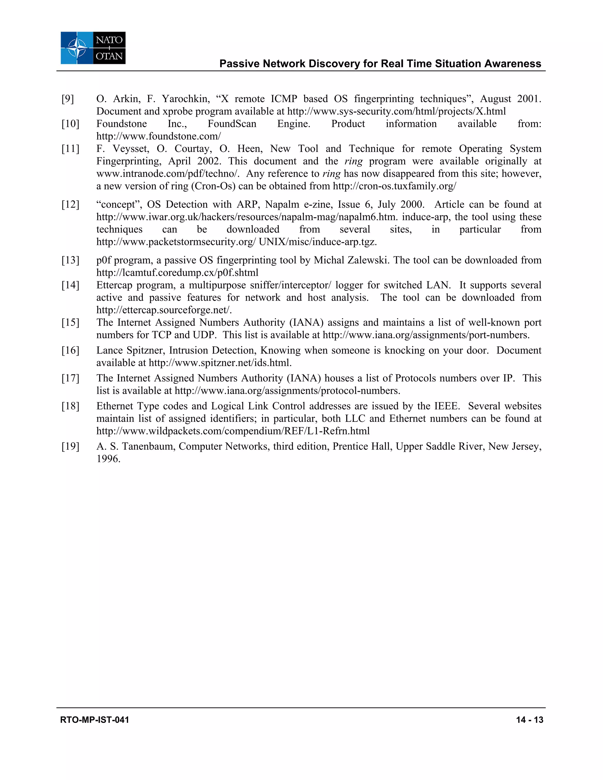 Passive monitoring to build Situational Awareness | PDF
