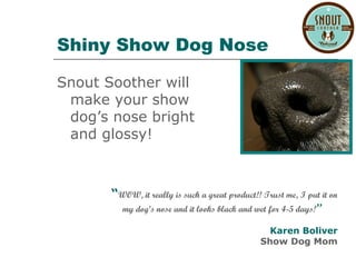 Snout soother slide show | PPT