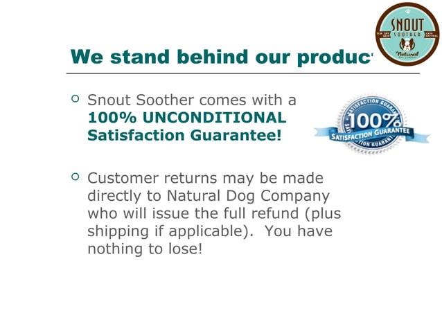 Snout soother slide show | PPT