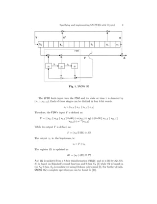 Specifying and Implementing SNOW3G with Cryptol | PDF
