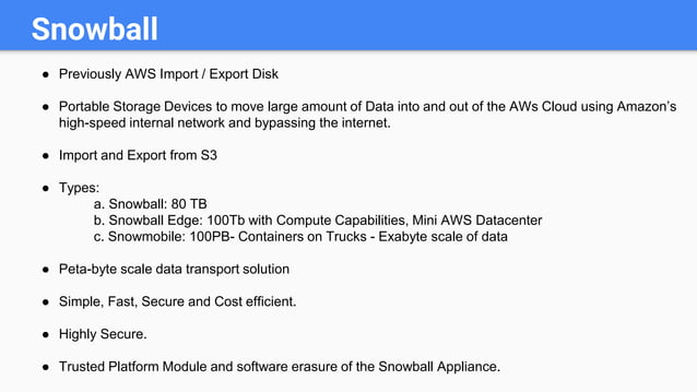 AWS Snowball | PPTX