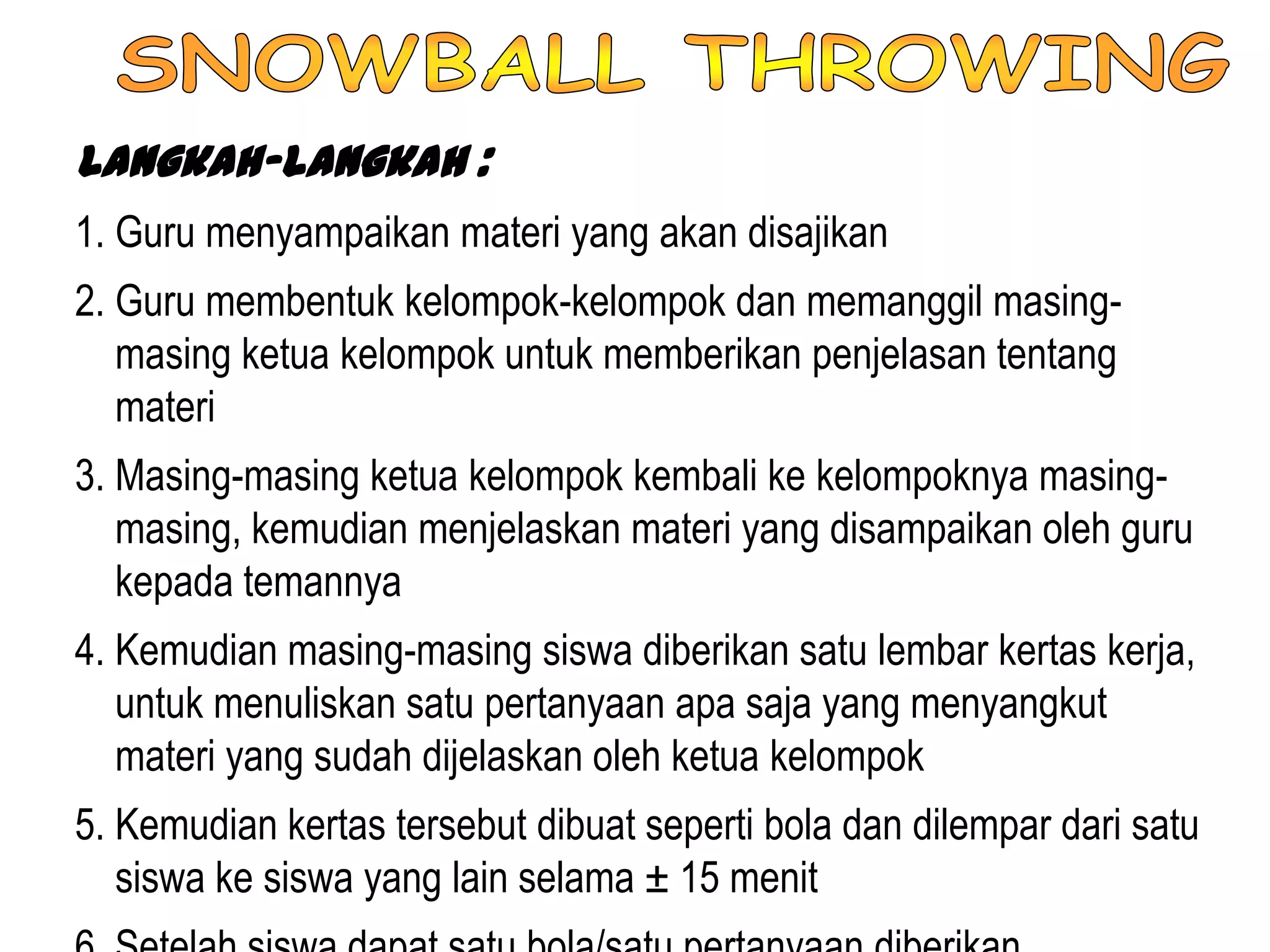 Snowball throwing | PPTX