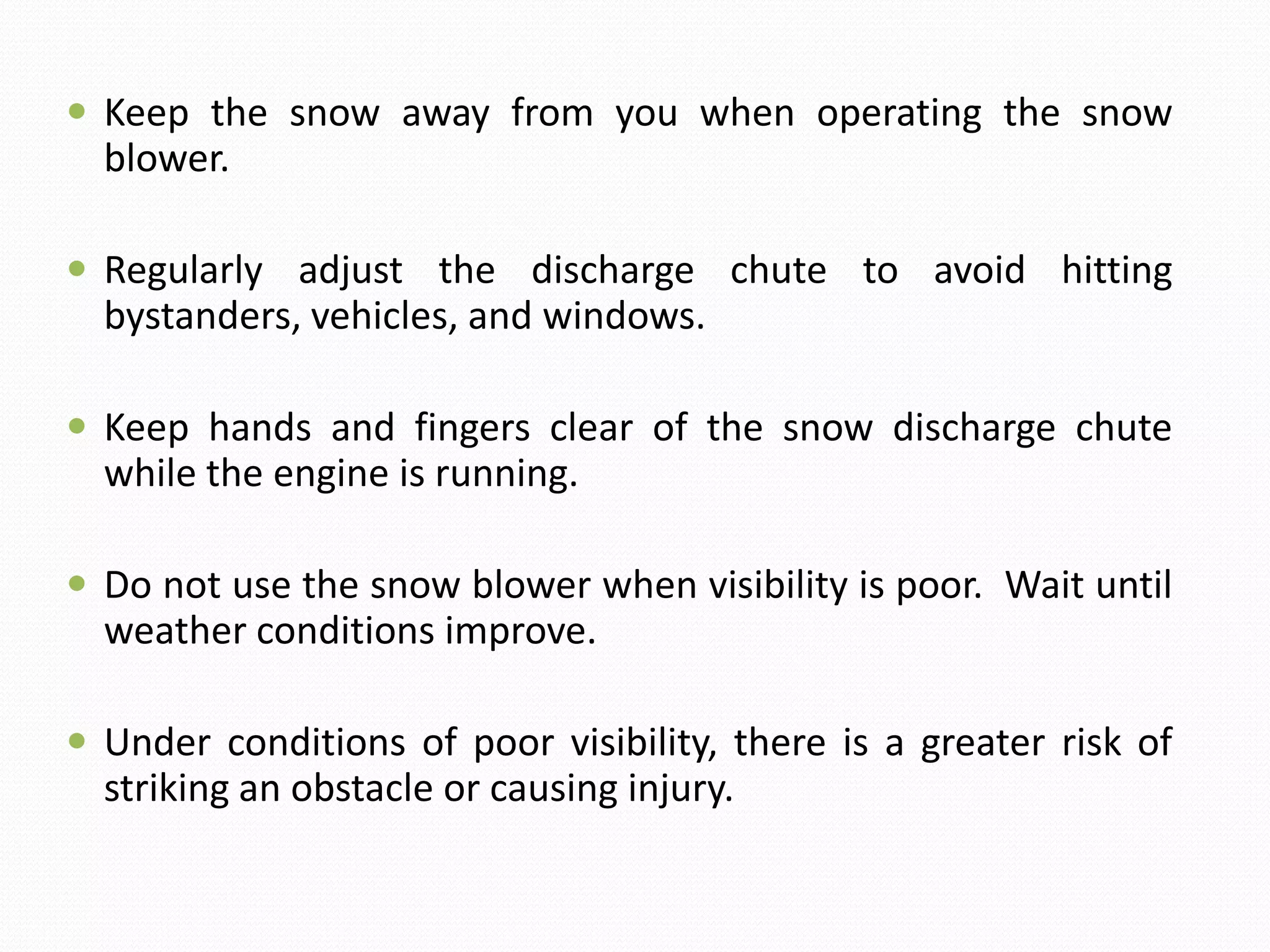 Snow Blower Safety 2009 | PDF
