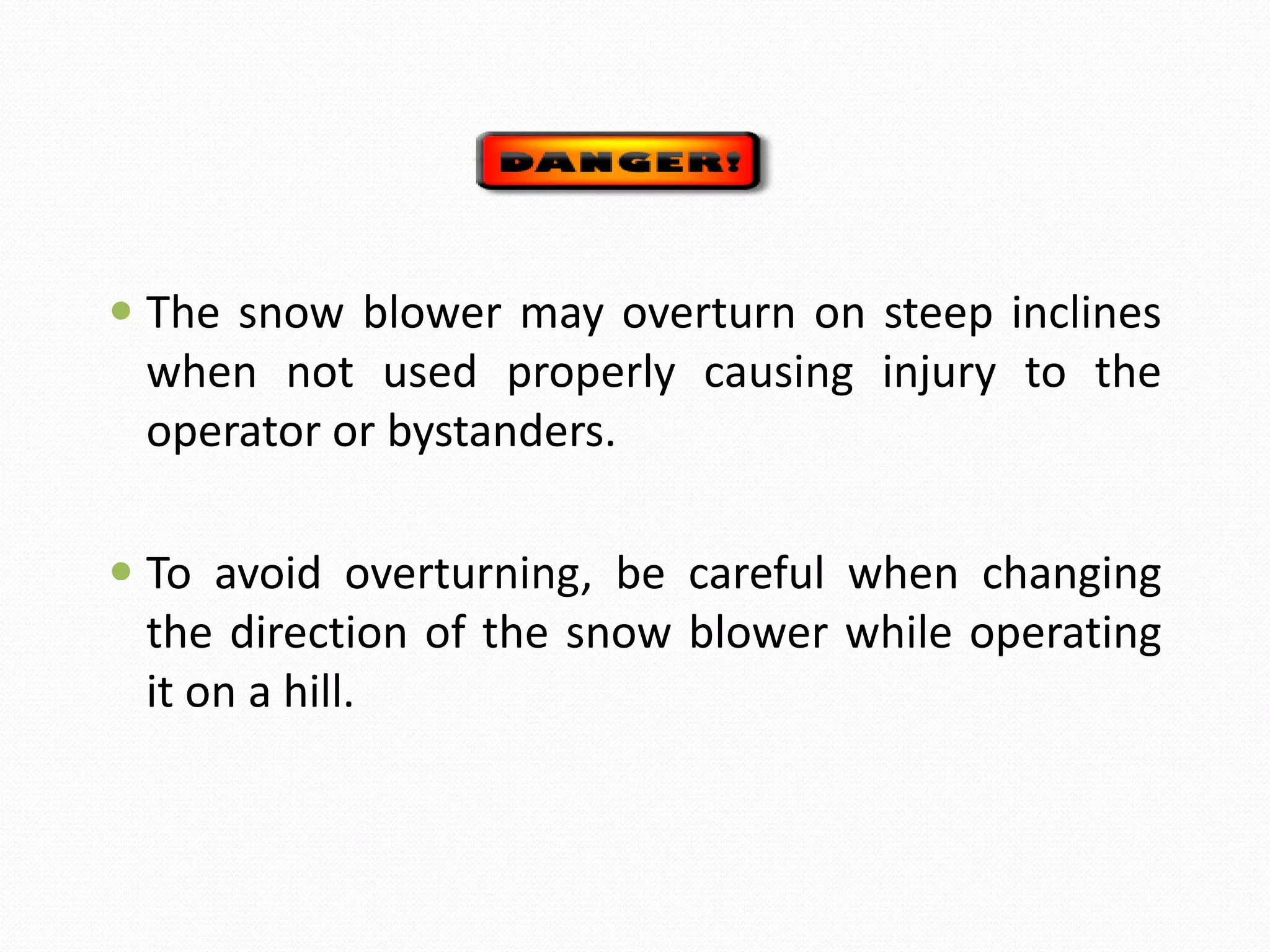 Snow Blower Safety 2009 | PDF