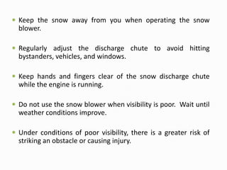 Snow Blower Safety 2009 | PPT