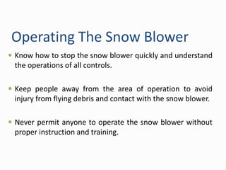 Snow Blower Safety 2009 | PPT