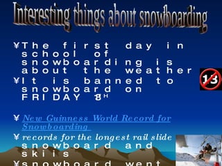 Snowboarding | PPT
