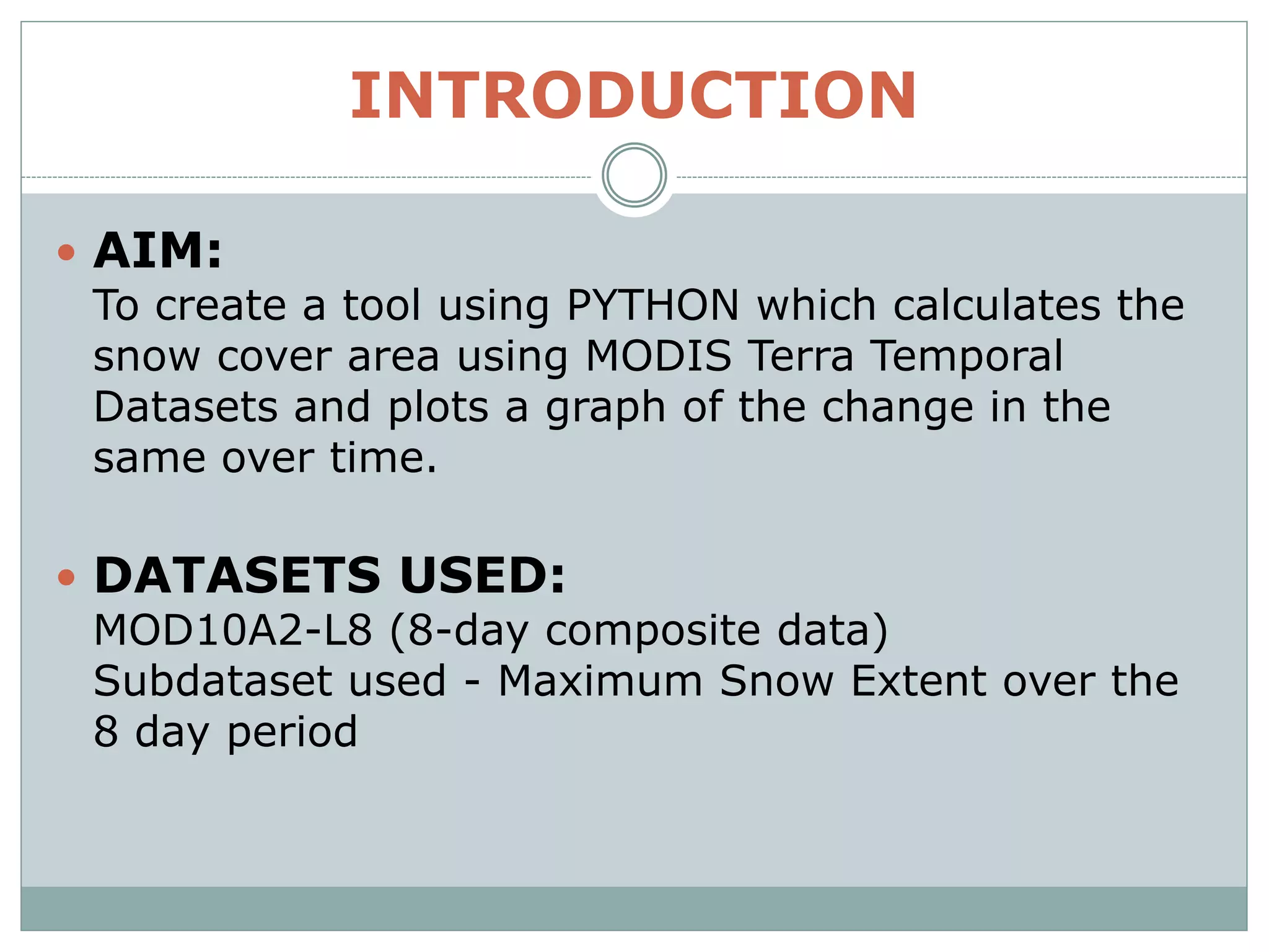Snow cover assessment tool using Python | PDF