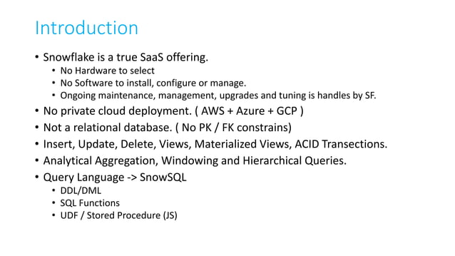 Snowflake Datawarehouse Architecturing | PPTX | Cloud Computing | Internet