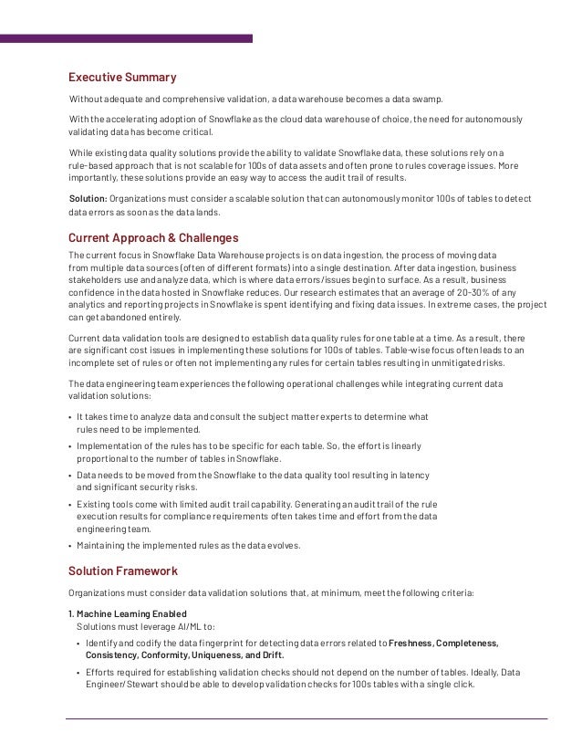 Snowflake Data Validation Architecture Firsteigen White Paperpdf