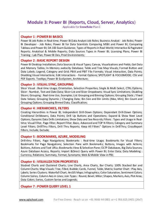 #Snowflake #Training from #SQLSchool Training #Institute. | PDF