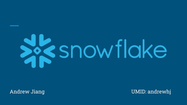 Snowflake Company Presentation | PPT