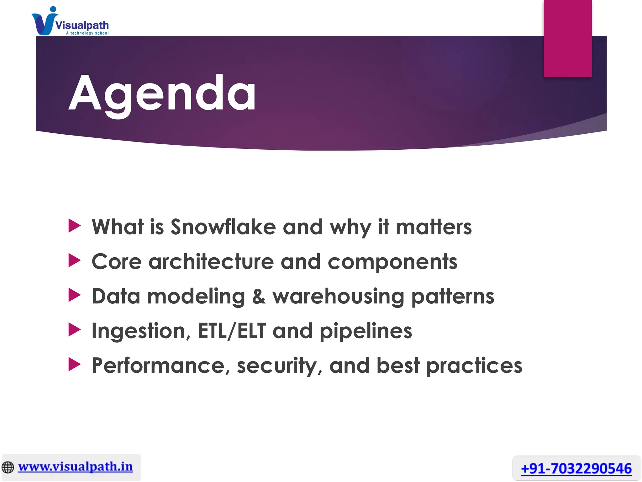 Snowflake Data Engineering with DBT Training Online | Visualpath | PPTX