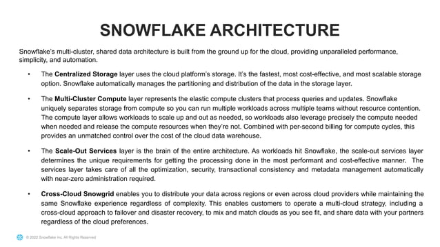 Snowflake Data Cloud Differentiators !!! | PDF | Cloud Computing | Internet