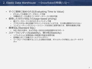 Snowflake Elastic Data Warehouse as a Service | PDF