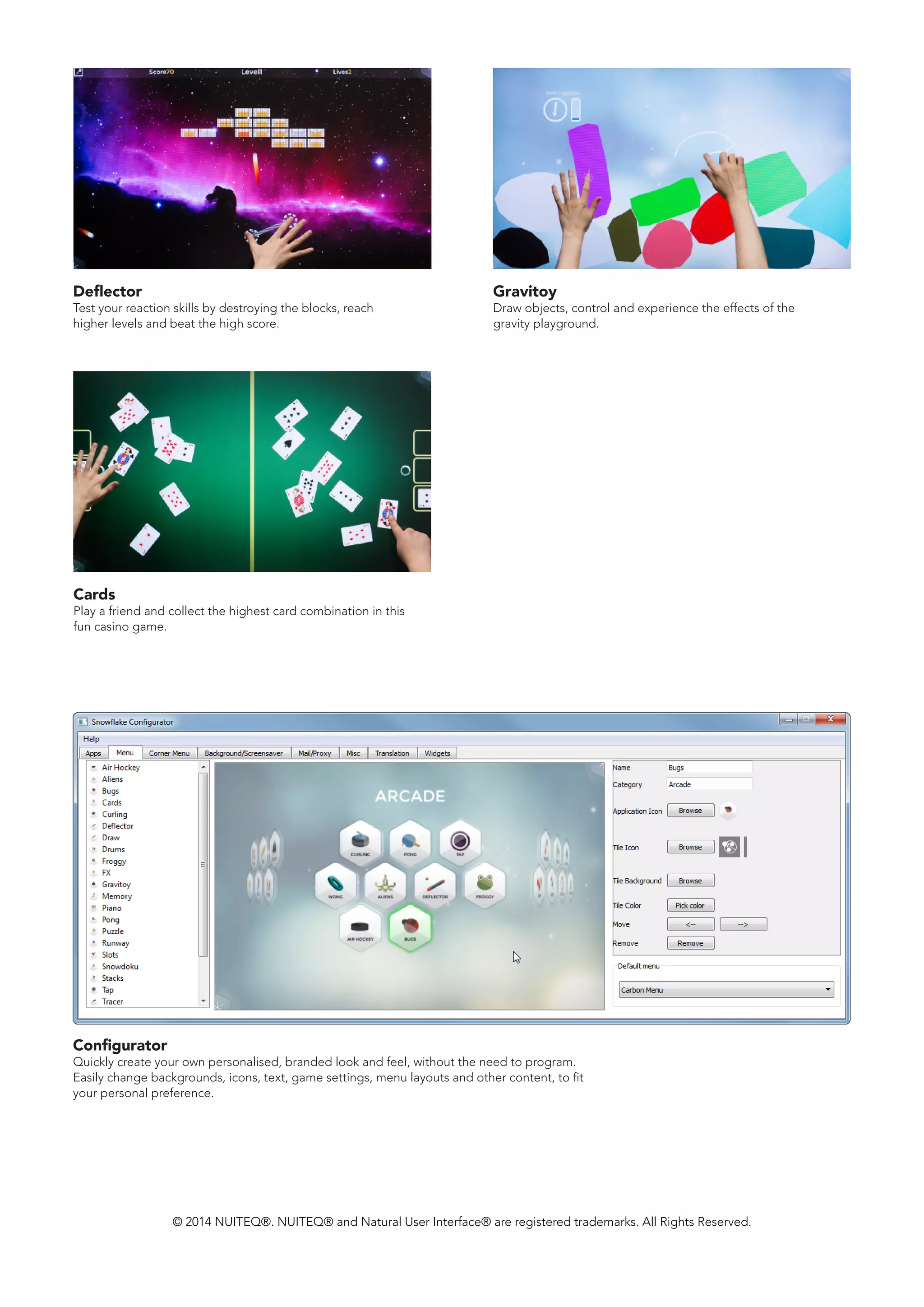 Snowflake Entertainment multitouch software for touchscreens | PDF