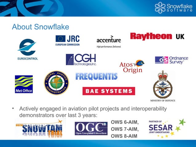 Snowflake's experiences of open standards within ATM | PPT